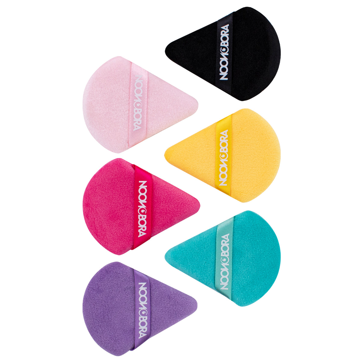 6 PC ASSORTED TRIANGLE PUFF (RAINBOW) – ADORO COSMETICS